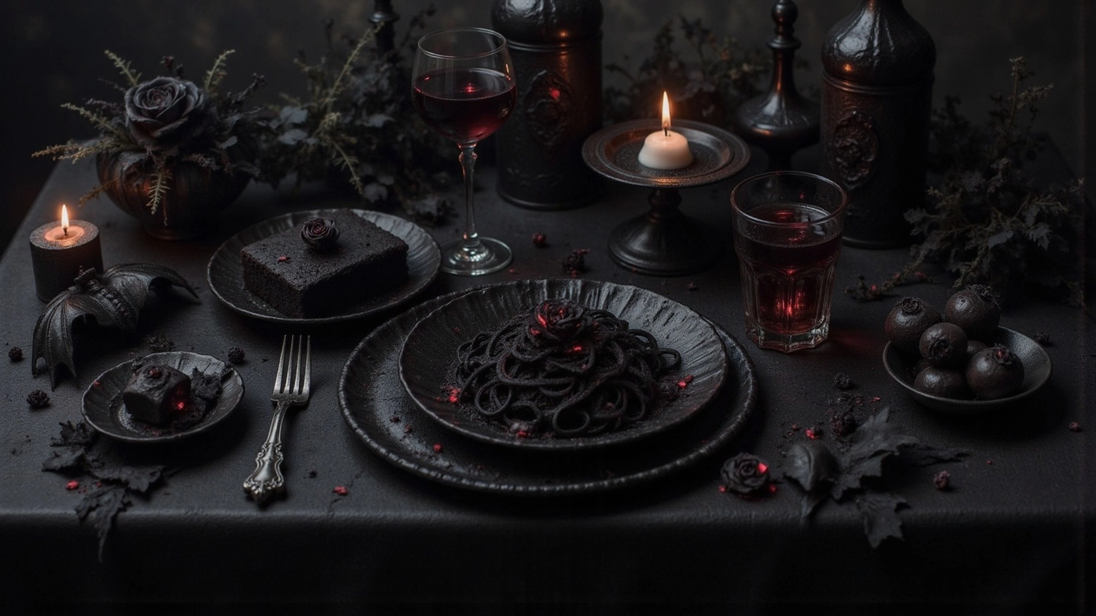 Gothic Alice in Wonderland Themed Feast