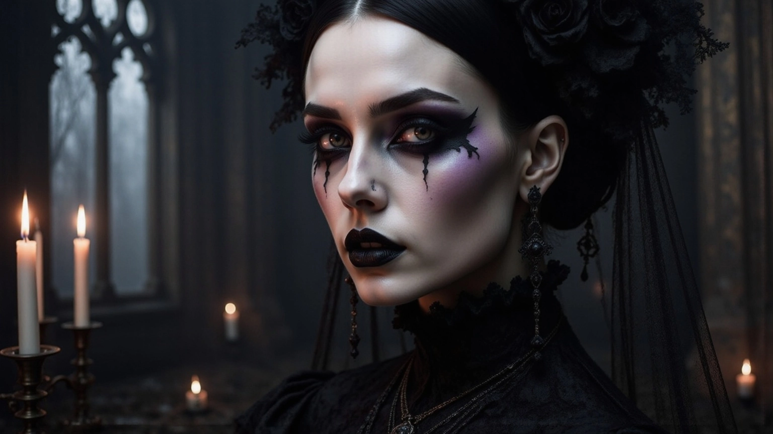 Gothic Contouring Makeup