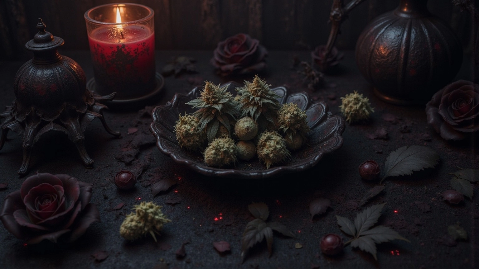 Gothic Elegance: Artistic Cannabis Culture