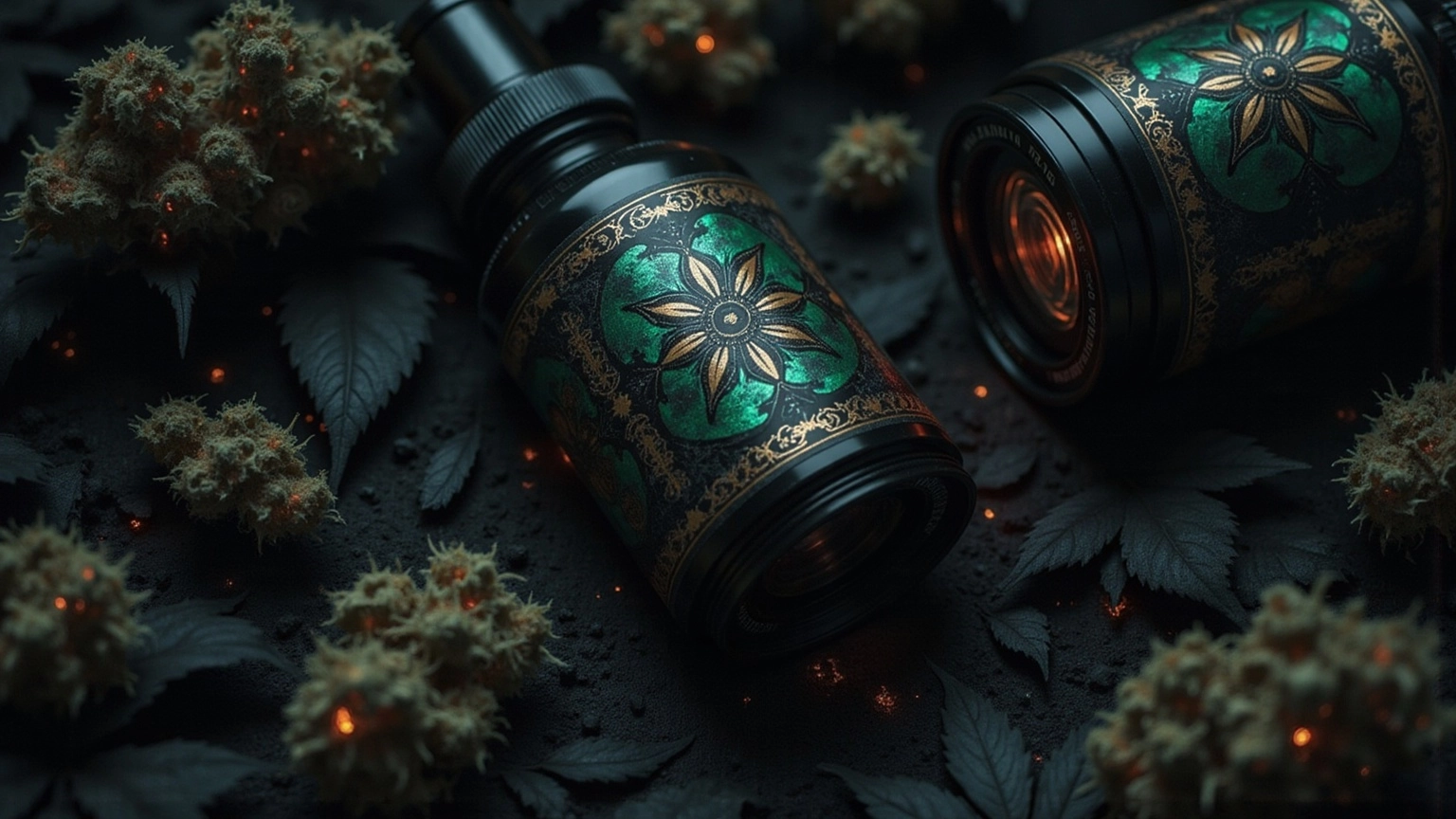 Gothic Elegance: Customizable Marijuana Labels