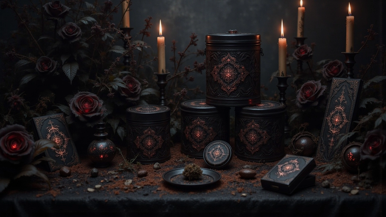 Gothic Elegance in Cannabis Branding