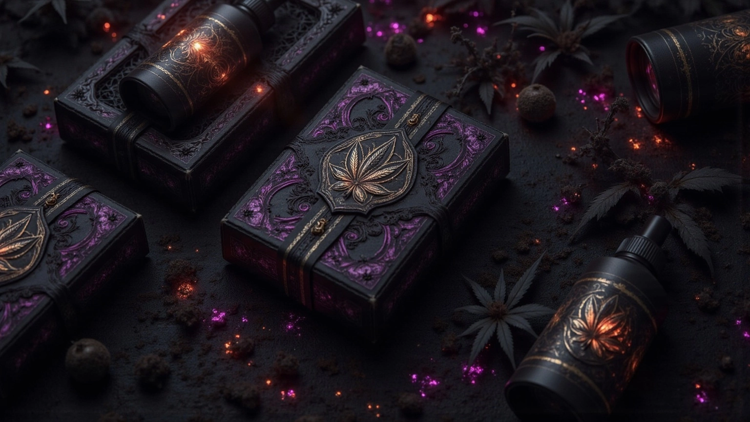 Gothic Elegance in Cannabis Packaging