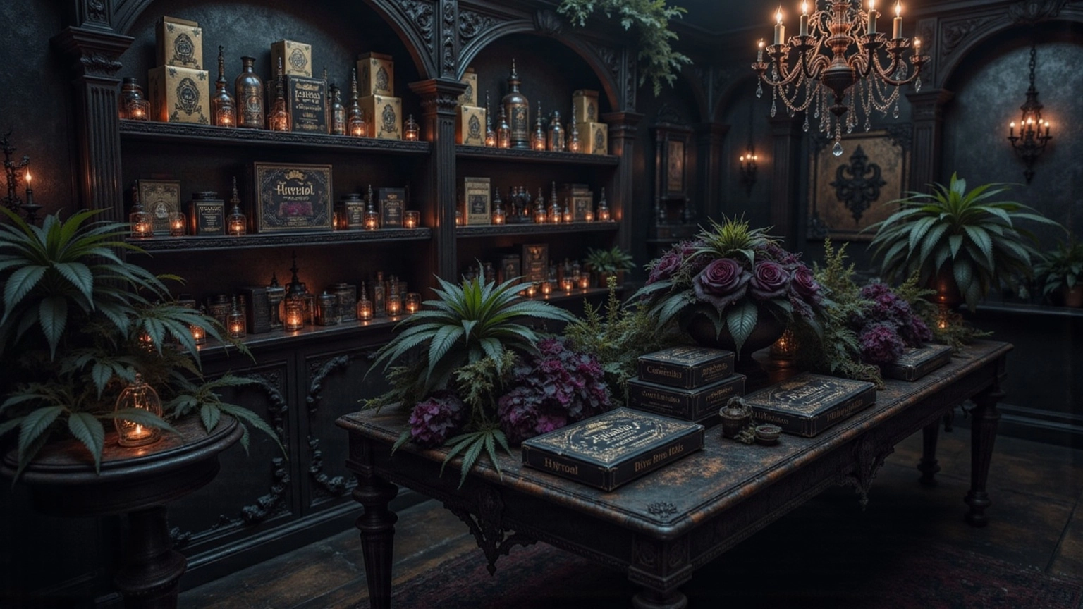 Gothic Elegance in Cannabis Shopping