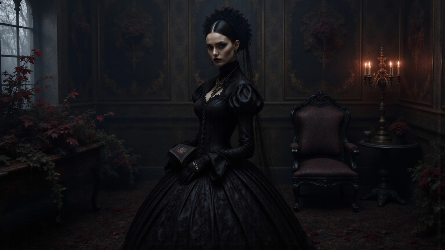 Gothic Fashion in a Hauntingly Beautiful Setting