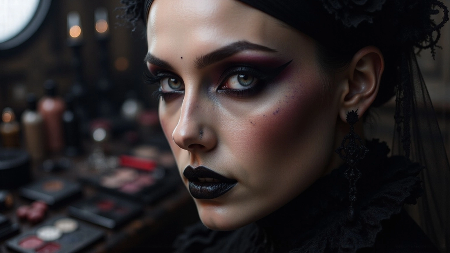 Gothic Makeup Application