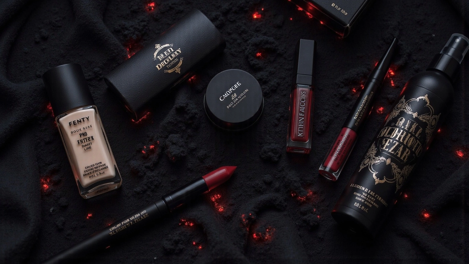 Gothic Makeup Essentials Display