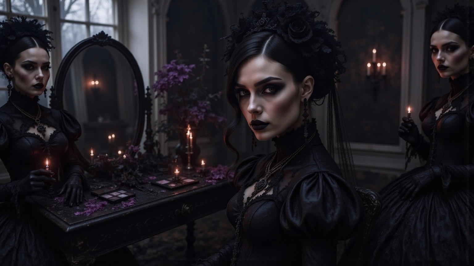 Gothic Makeup Essentials with Setting Spray