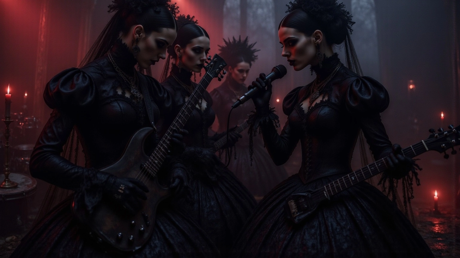 Gothic Rock Band Performance