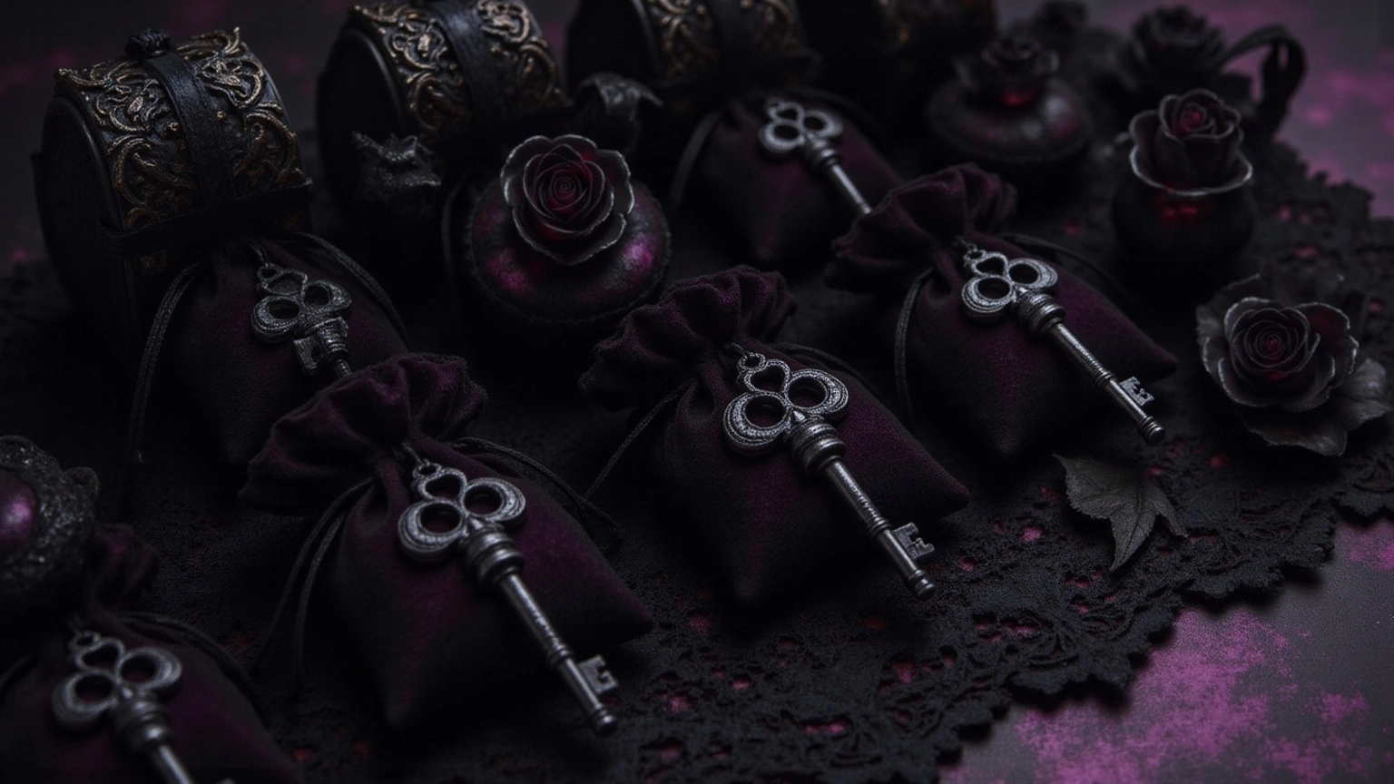 Gothic Skeleton Key Wedding Favors