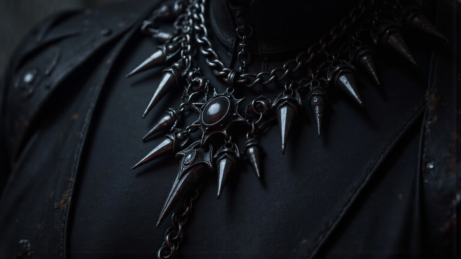 Gothic Spiked Chain Necklace