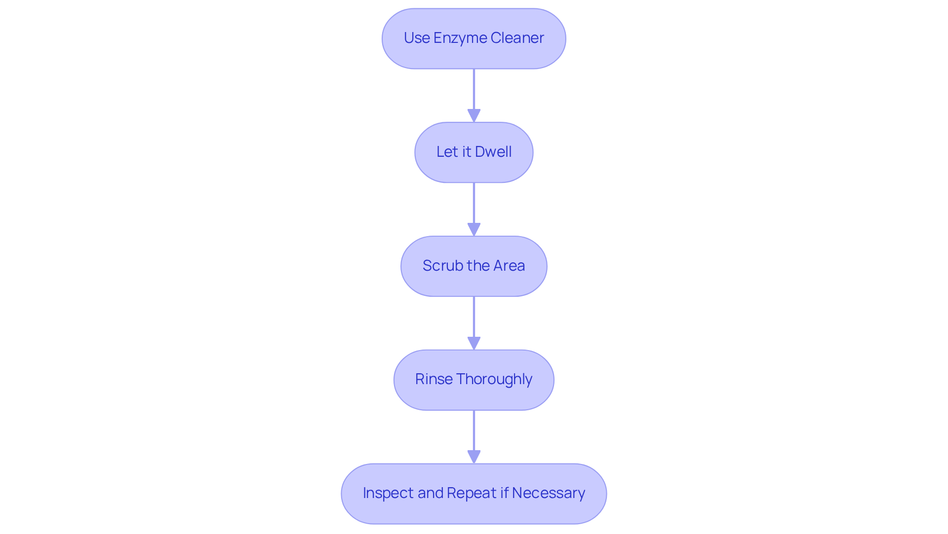 Each box represents a step in the cleaning process. Follow the arrows to see what to do next, starting from applying the cleaner to inspecting the area afterward. This flowchart helps you visualize the entire cleaning process, making it easier to remember and follow. Each box represents a step in the cleaning process. Follow the arrows to see what to do next, starting from applying the cleaner to inspecting the area afterward. This flowchart helps you visualize the entire cleaning process, making it easier to remember and follow.