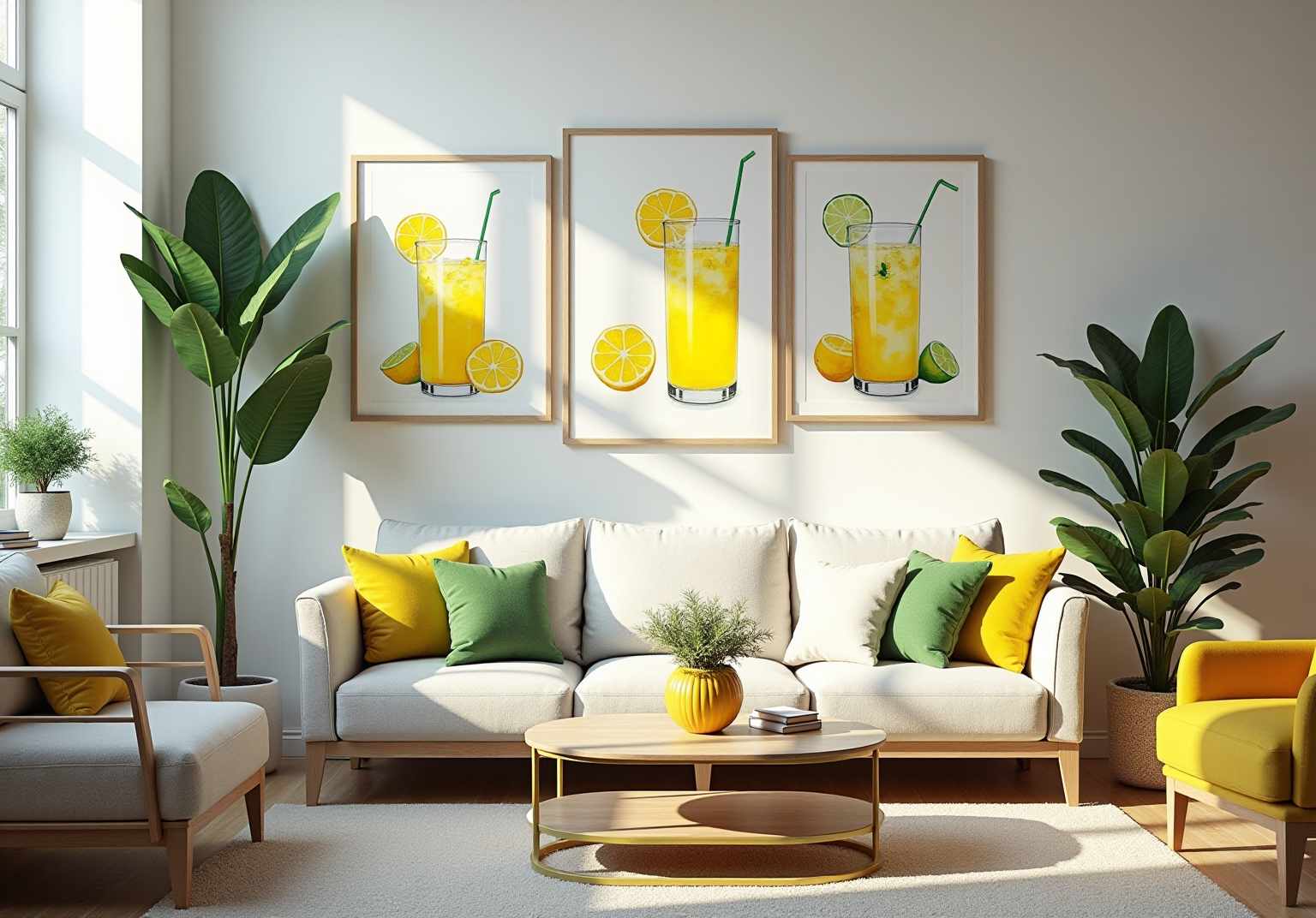 Vibrant Lemonade Illustrations in Modern Decor