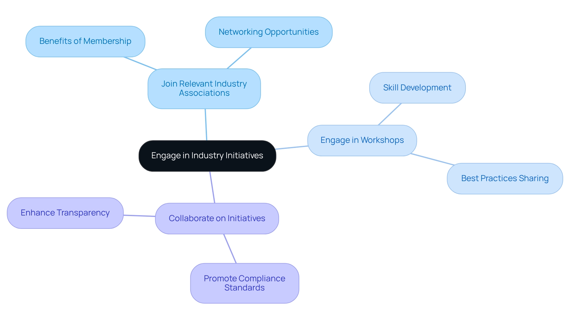 The central node represents the main goal, and the branches show specific actions organizations can take. Each action contributes to the overall aim of promoting transparency and accountability in the medical technology sector. The central node represents the main goal, and the branches show specific actions organizations can take. Each action contributes to the overall aim of promoting transparency and accountability in the medical technology sector.