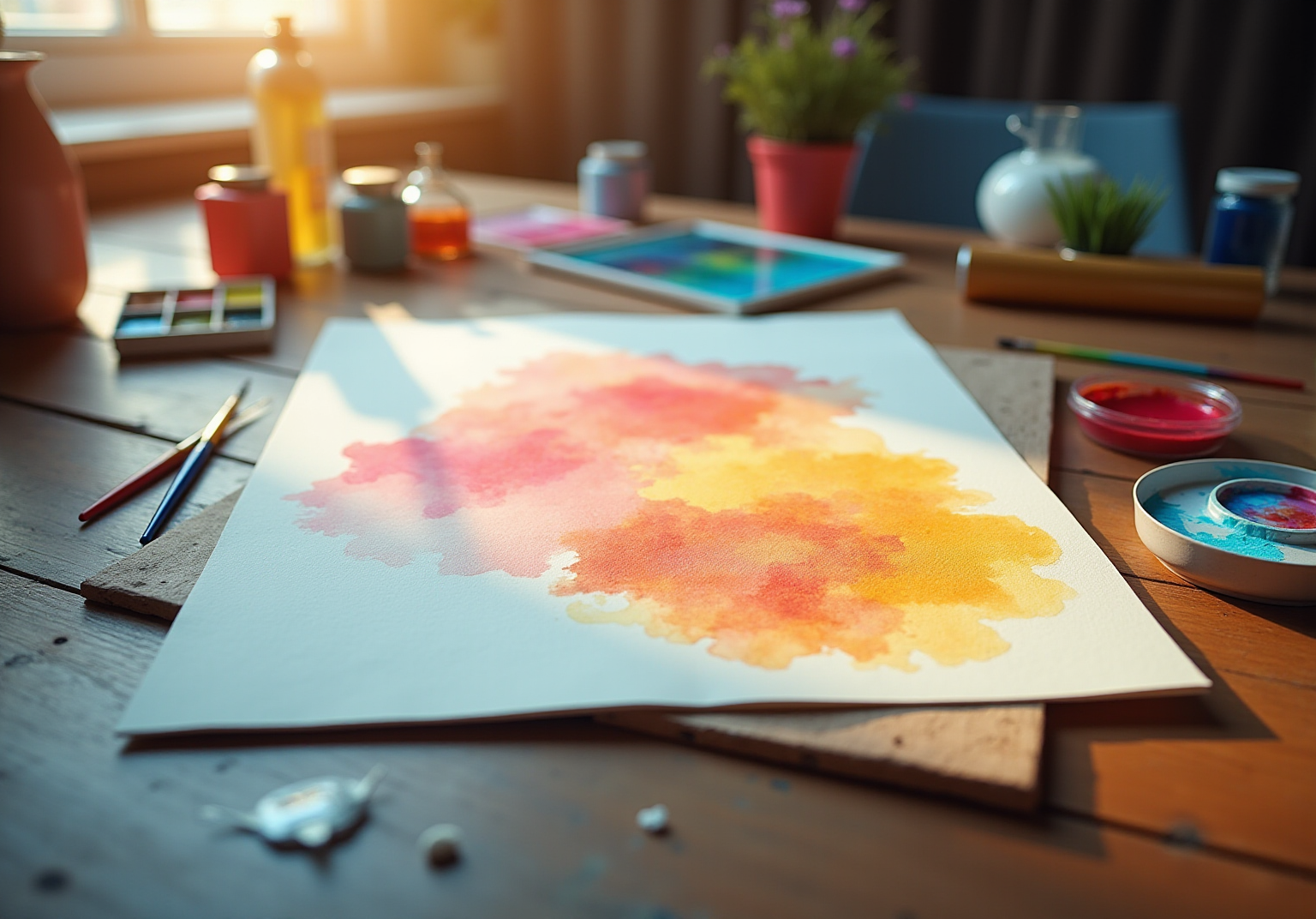 Creative Workspace with Arches Watercolor Paper Creative Workspace with Arches Watercolor Paper