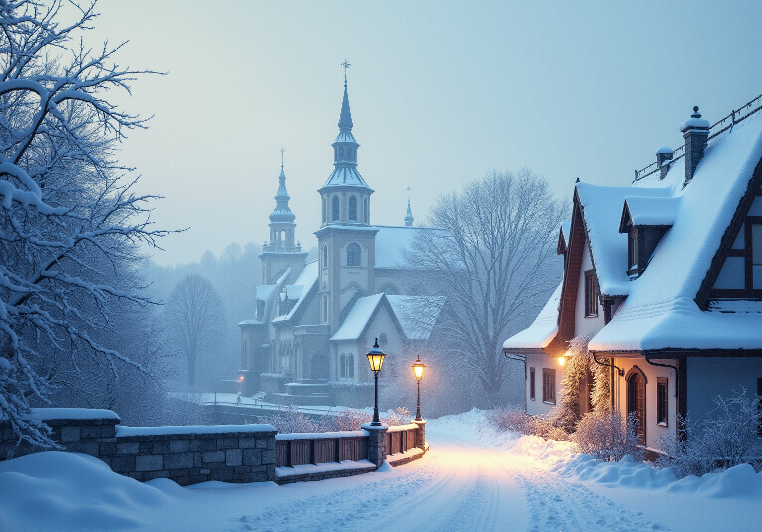 Enchanting Winter Landscape Inspired by Vienna Enchanting Winter Landscape Inspired by Vienna