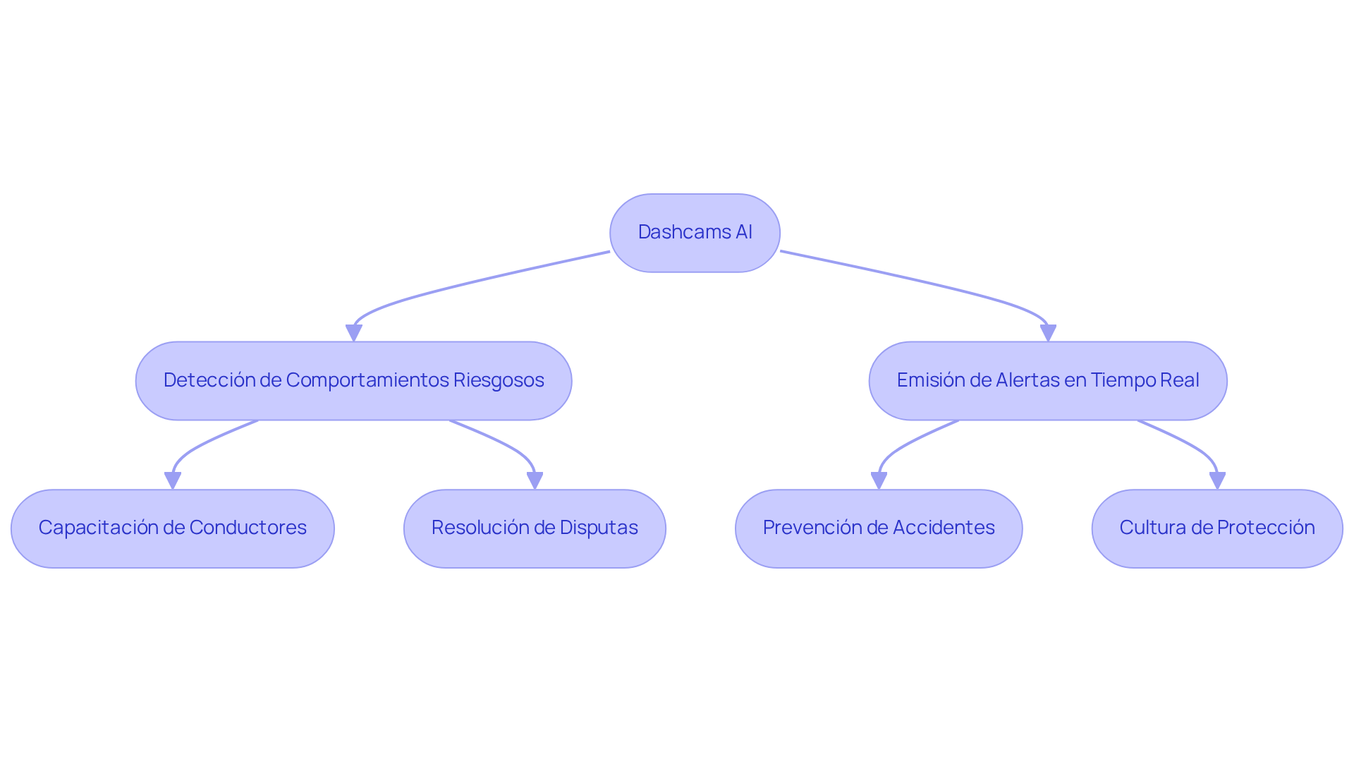 Cada cuadro representa un paso en el proceso de cómo las dashcams ayudan a mejorar la seguridad del conductor. Sigue las flechas para entender cómo cada función contribuye a la protección general.