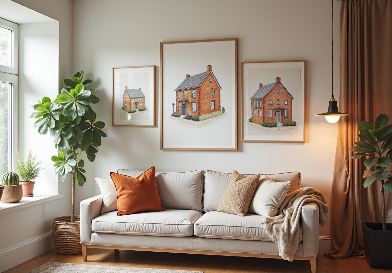 Inviting Home with Watercolor Art Inviting Home with Watercolor Art