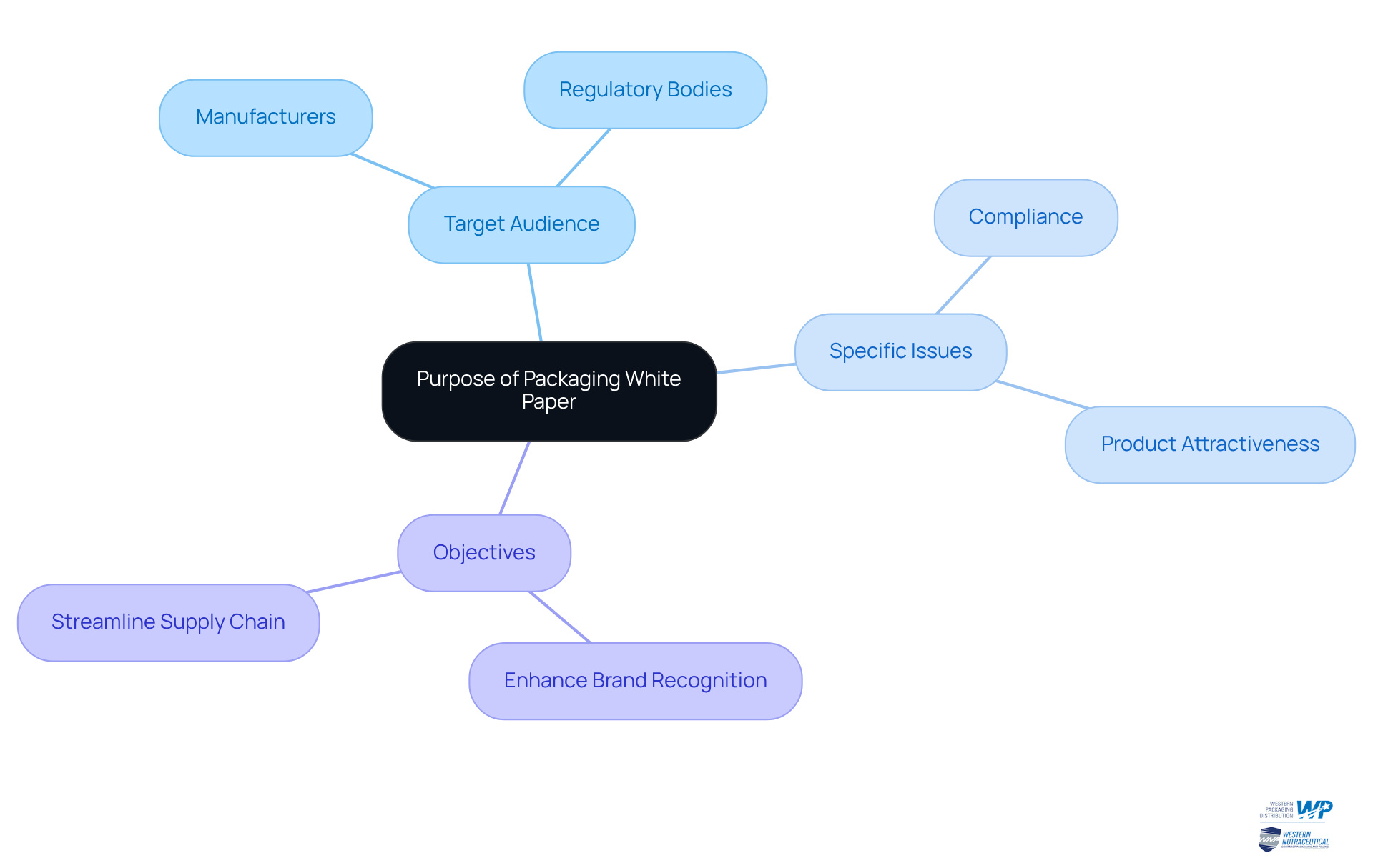 Start at the center with the main purpose, then explore each branch to uncover the target audience, issues to solve, and the objectives. This visual helps clarify your approach and keeps your writing focused.