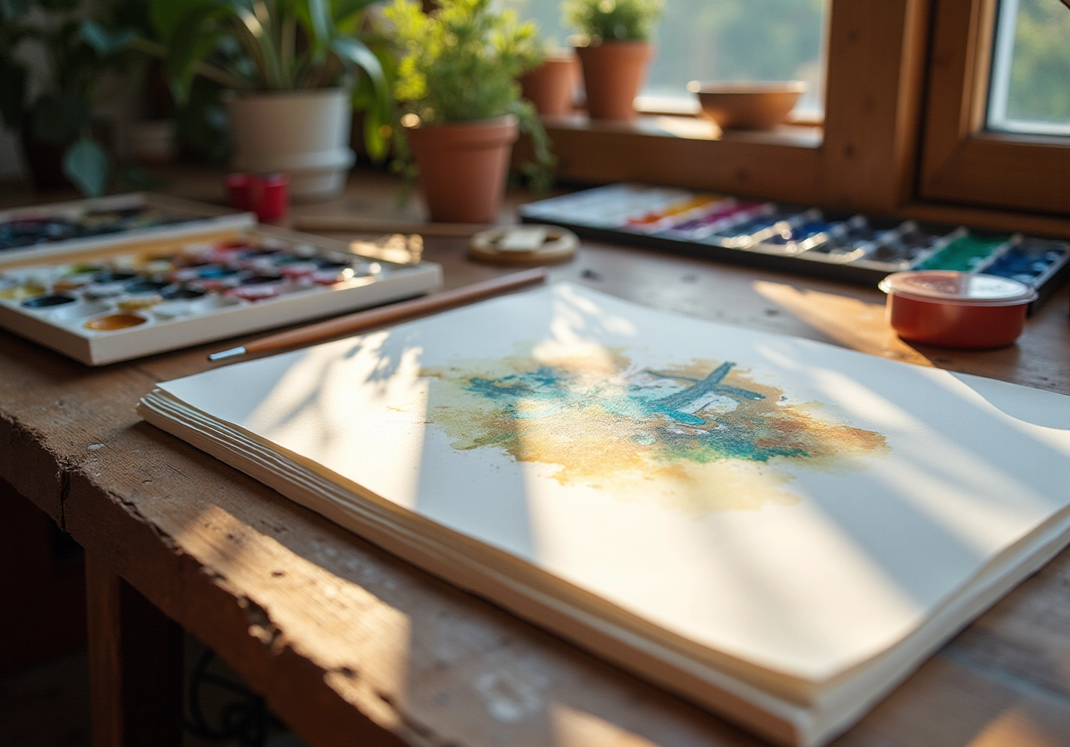 Hahnemühle Watercolor Paper in an Artist's Studio Hahnemühle Watercolor Paper in an Artist's Studio
