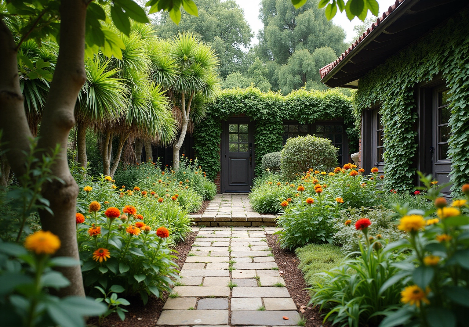 Harmonious Botanical Design in a Garden Harmonious Botanical Design in a Garden