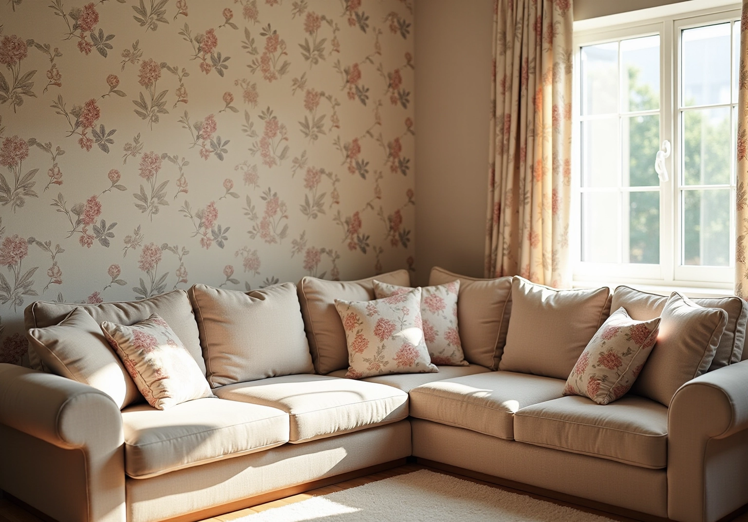 Harmonious Living Room with Repetitive Patterns Harmonious Living Room with Repetitive Patterns