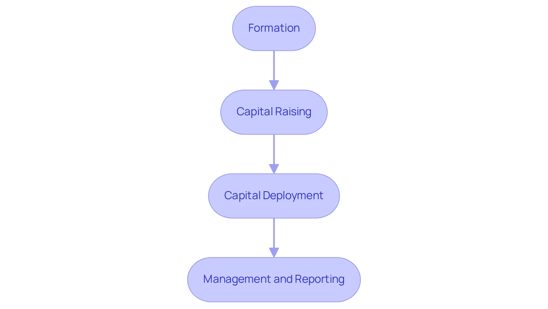 Each box represents a step in the SPV operational process, and the arrows indicate the sequence from Formation to Management and Reporting.