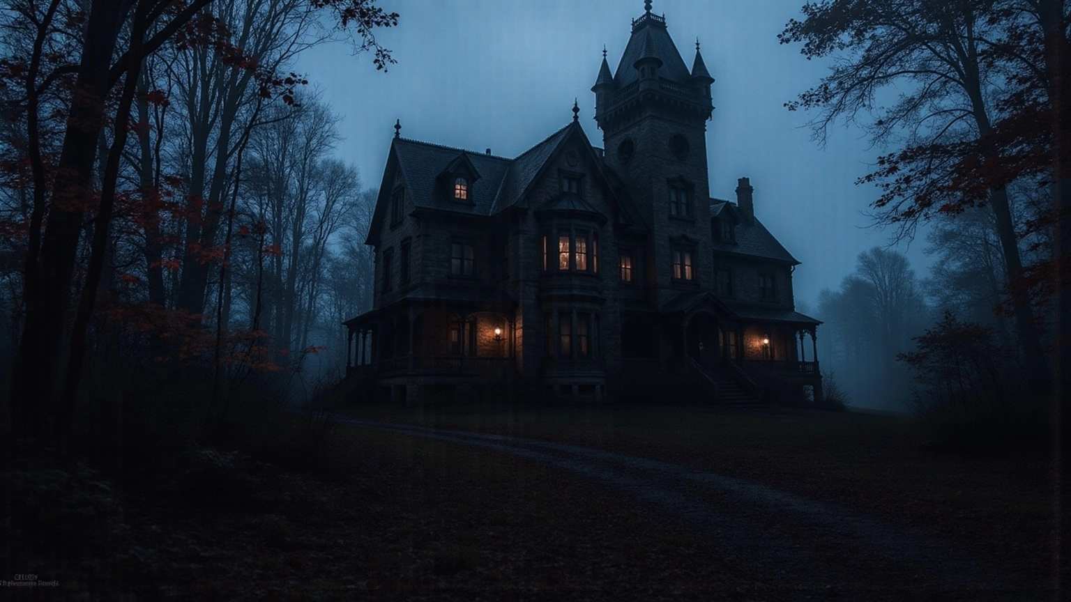 Haunted Bacon's Castle at Dusk
