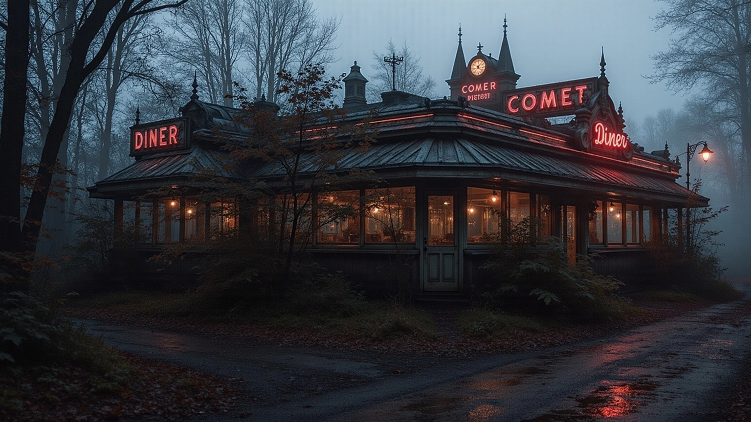 Haunting Charm of the Abandoned Comet Diner