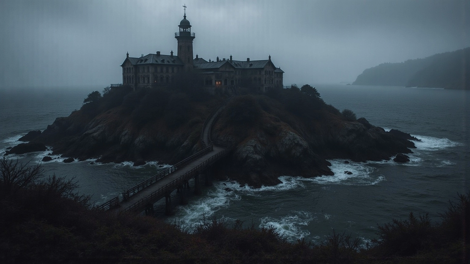 Haunting Shadows of Alcatraz Island