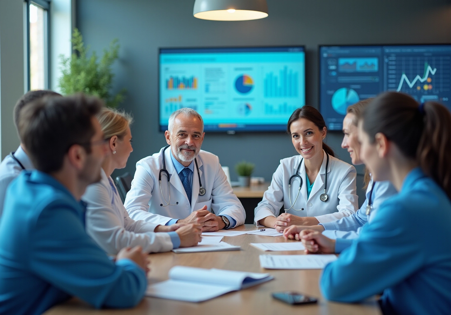 Healthcare Professionals Discussing Population Health Management