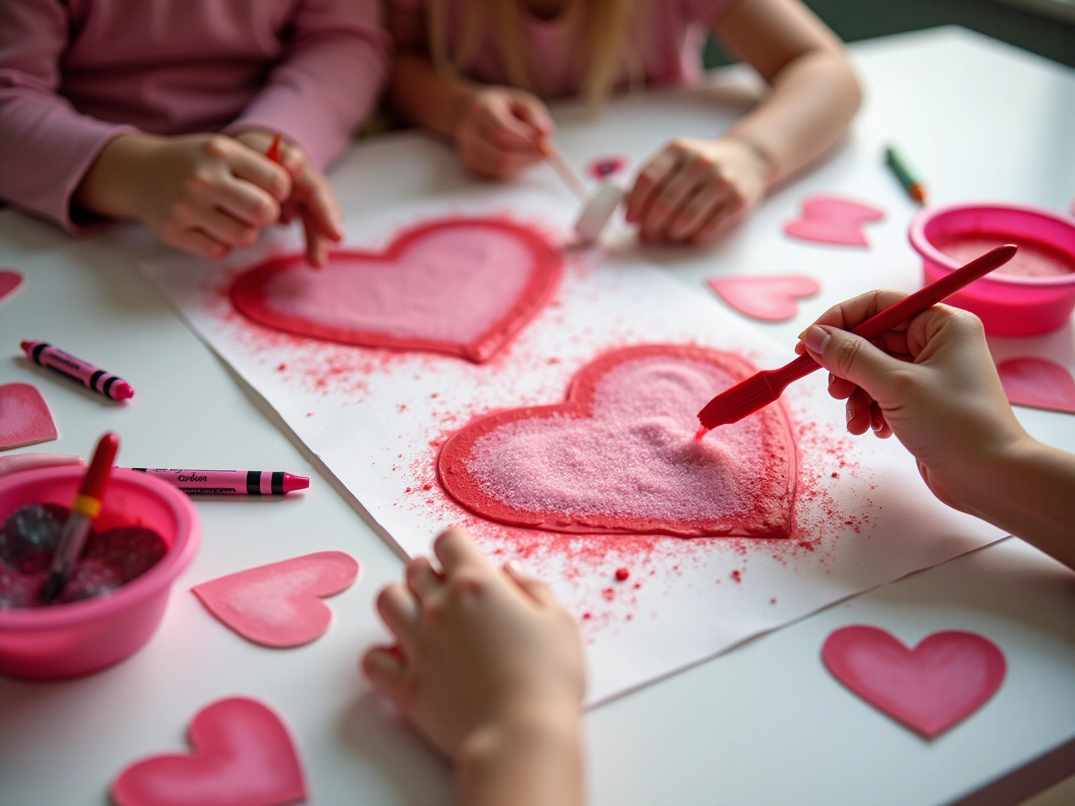 Heart Art Salt Painting Project Heart Art Salt Painting Project