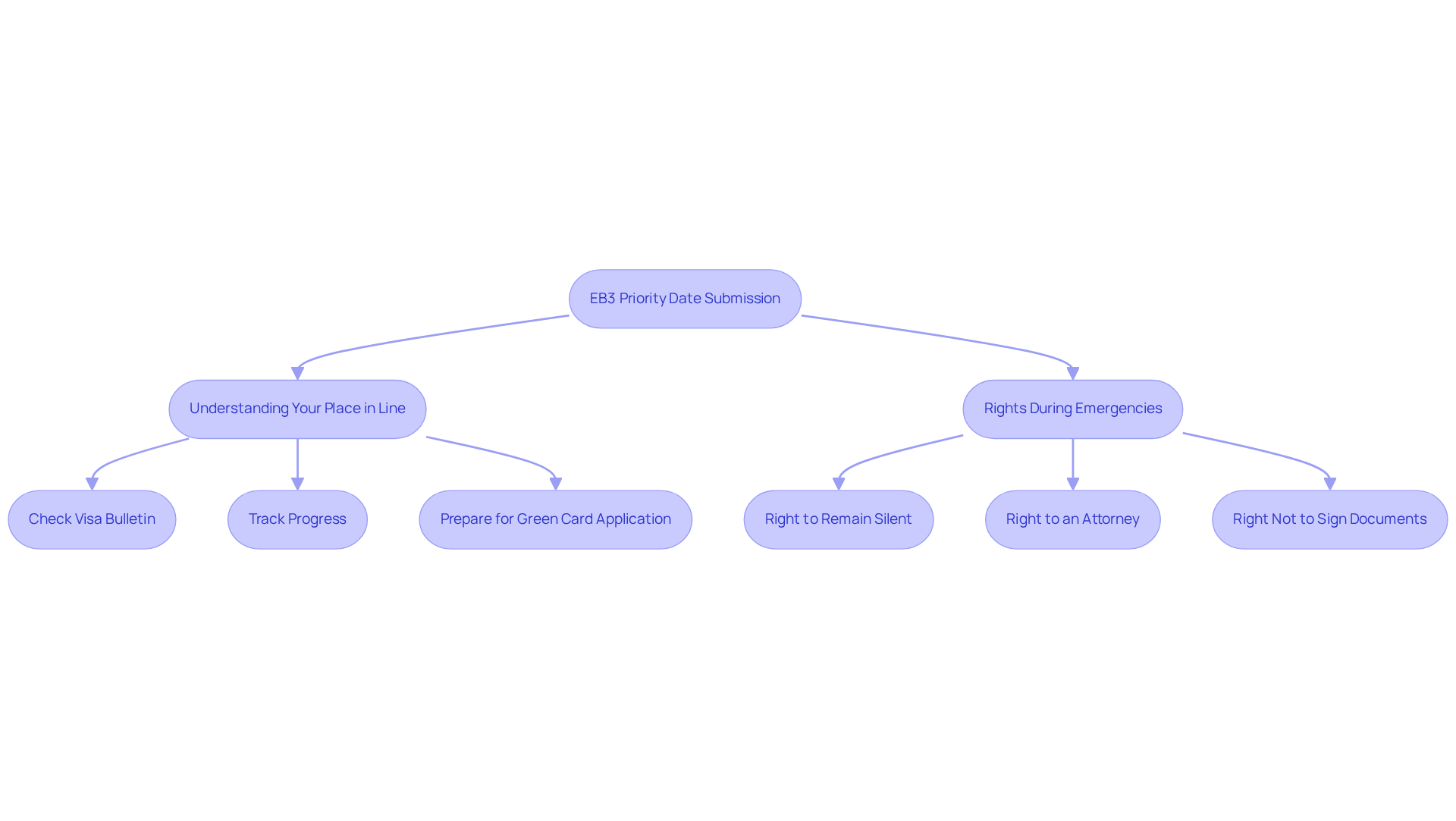 This flowchart shows the steps involved in understanding your EB3 Priority Date and your rights as an immigrant healthcare worker. Follow the arrows to see how to navigate the process and what to do in emergencies.