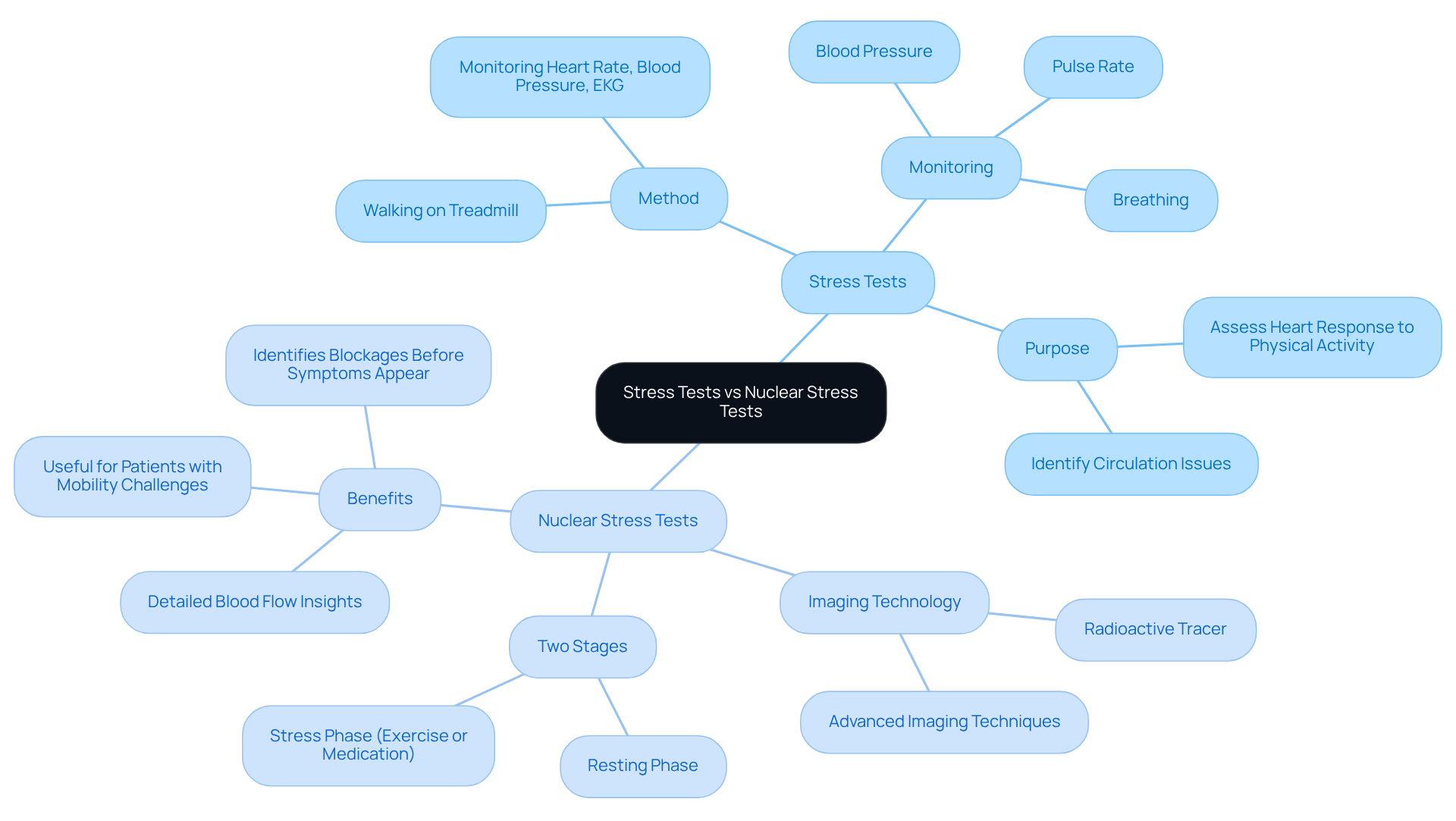 The central node represents the overall topic, while the branches show the key aspects of each test. Follow the branches to understand how each test works and what makes them unique. The central node represents the overall topic, while the branches show the key aspects of each test. Follow the branches to understand how each test works and what makes them unique.