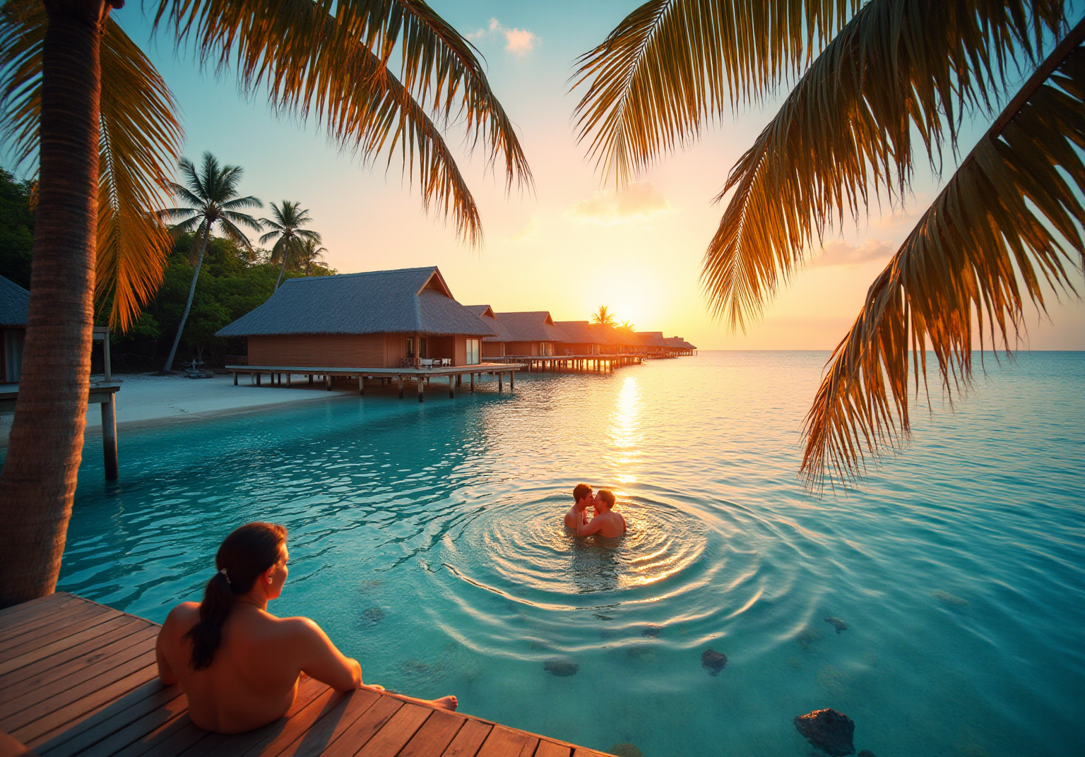 Romantic Sunset at Anantara Veli Maldives Resort