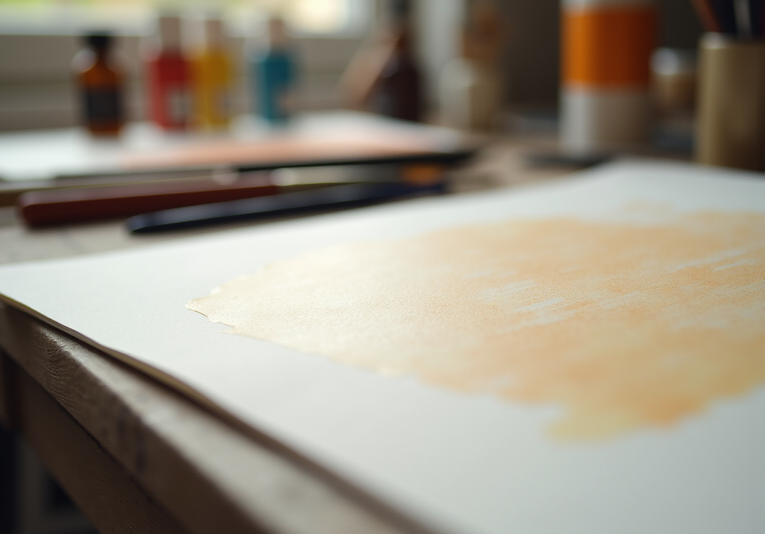 Fabriano Artistico Watercolor Paper in an Artist's Studio Fabriano Artistico Watercolor Paper in an Artist's Studio