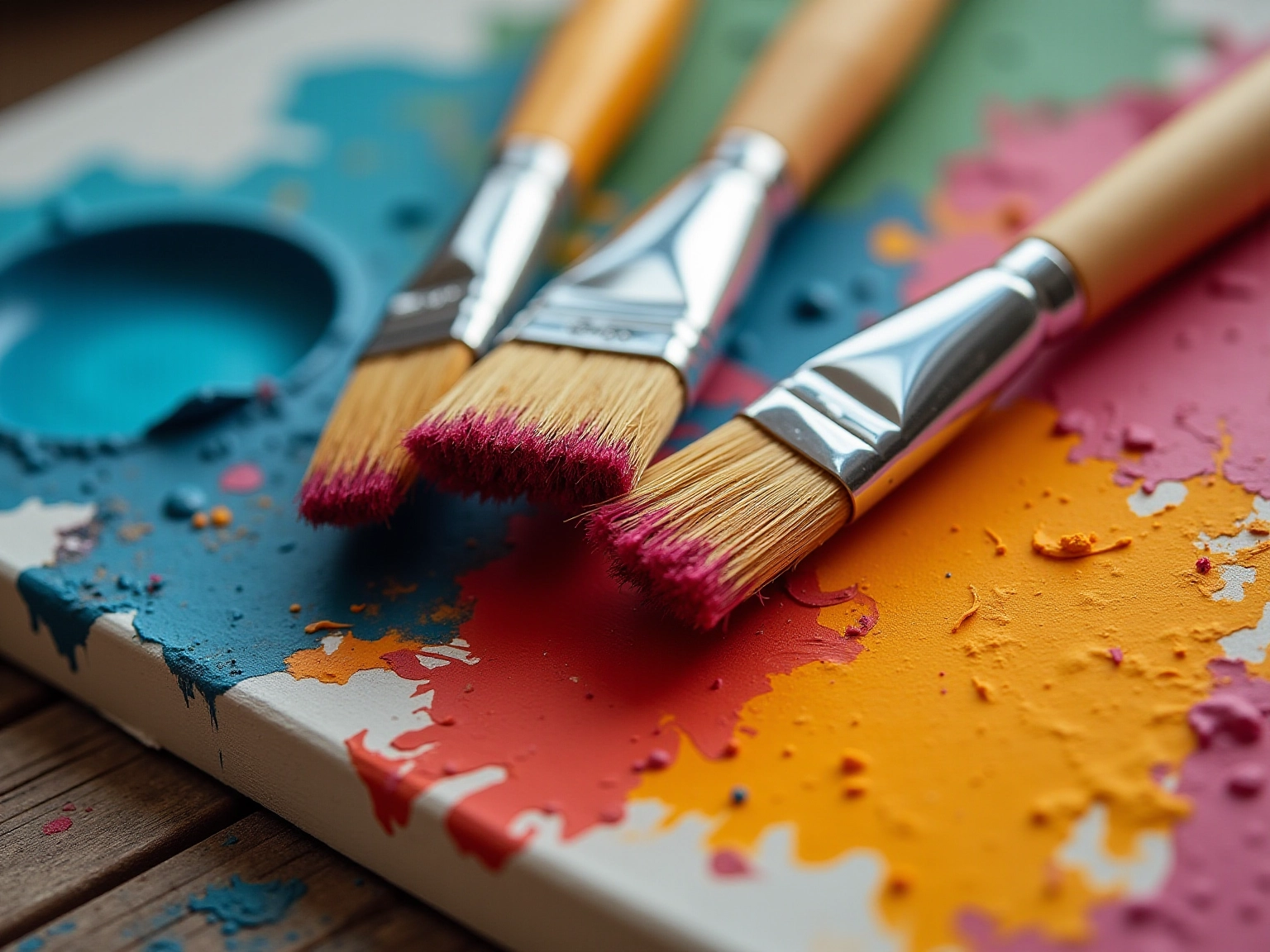 Hog Bristle Brushes in Action