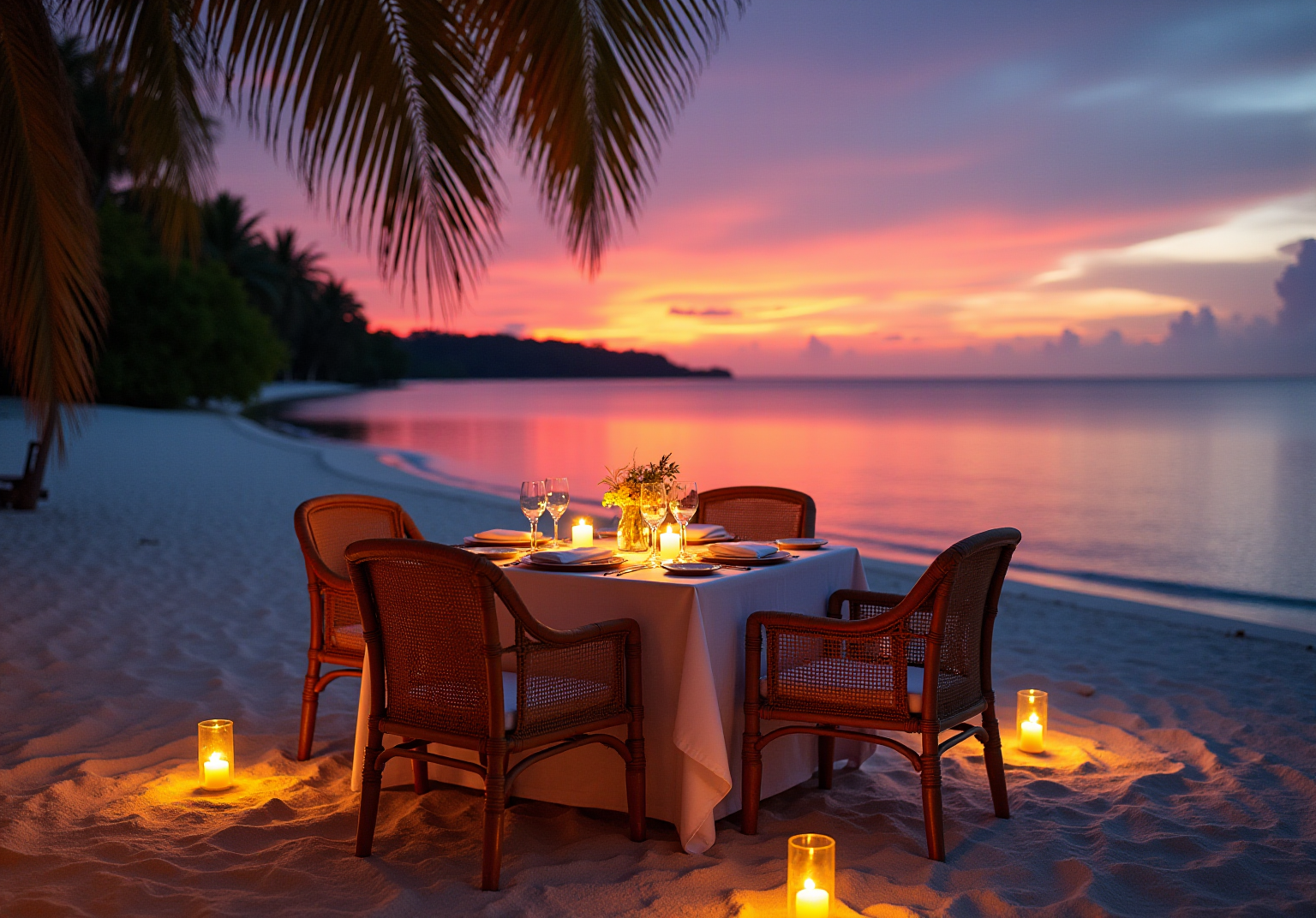 Romantic Private Dining at Baros Maldives