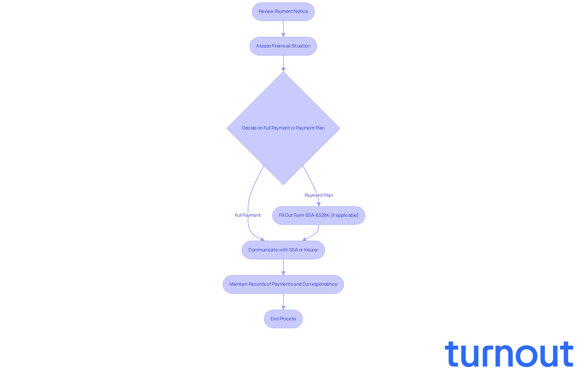 Each box represents a step you need to take in the repayment process. Follow the arrows to see what to do next, and remember that each step is important for managing your repayment effectively.