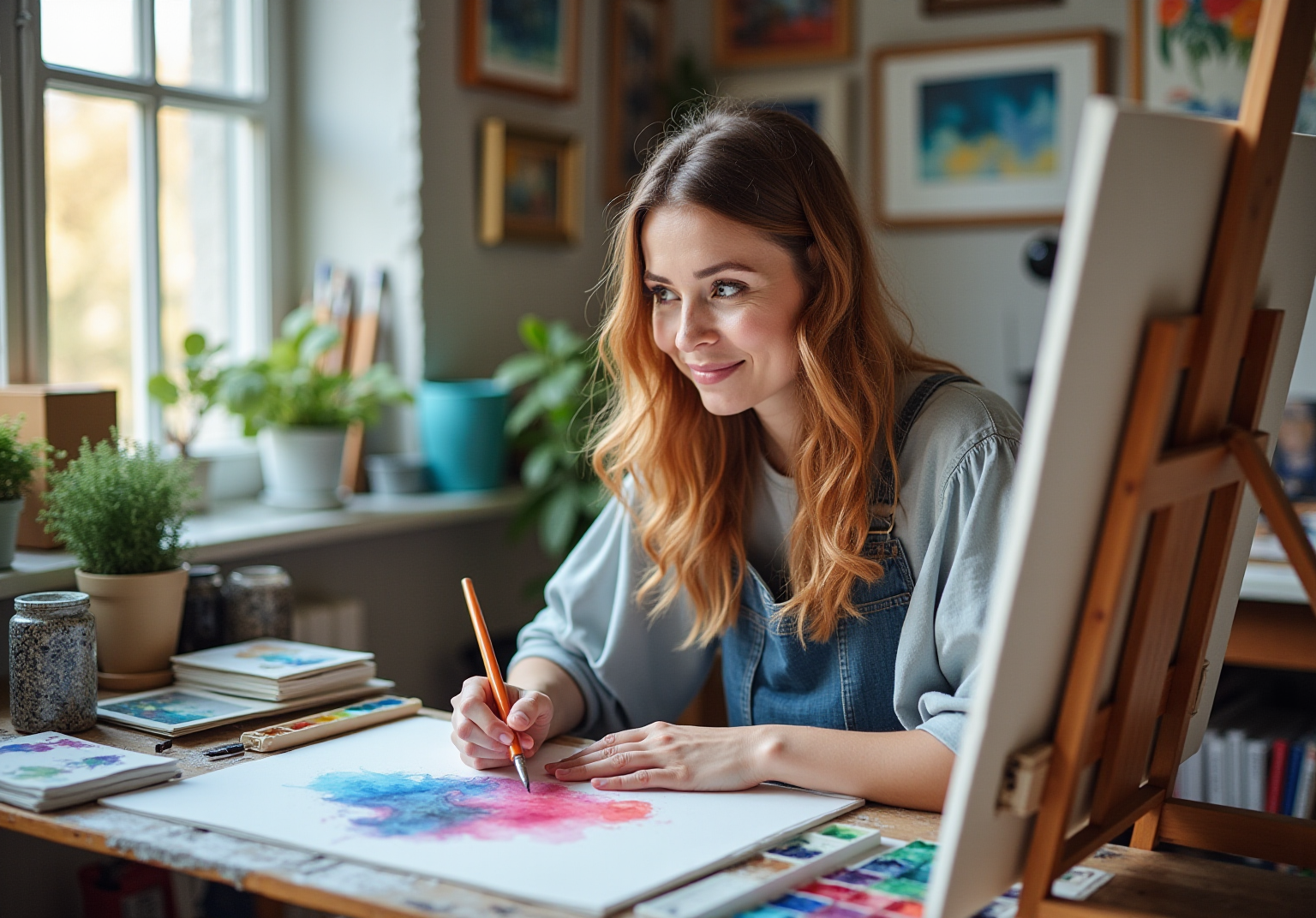 Swain: Committed Illustrator in Her Creative Studio