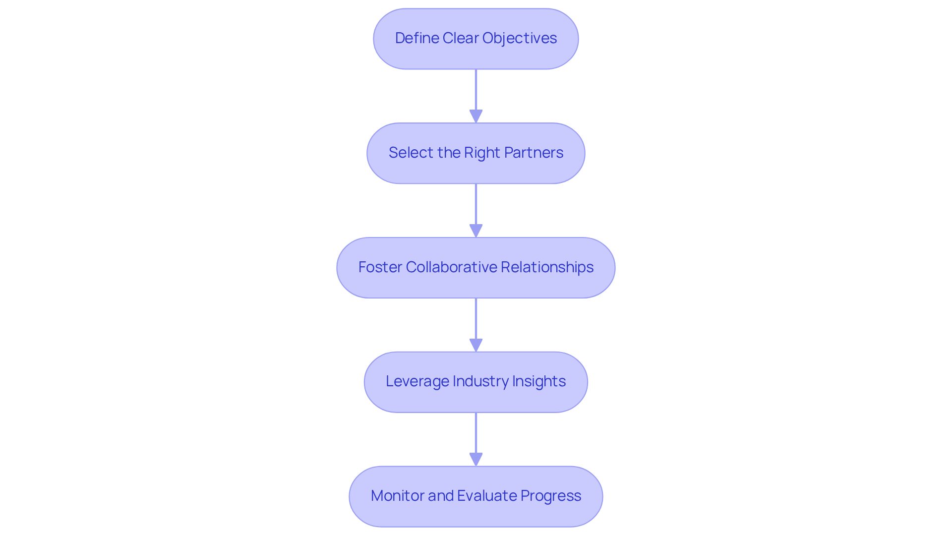 Each box represents a key strategy for retailers to follow when working with AI consultants. Follow the arrows to see how each step leads to the next in the process of successful AI integration.