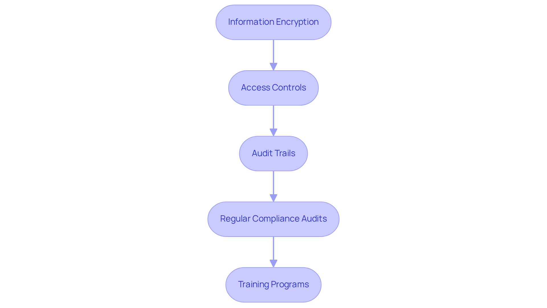 Each box represents a crucial step organizations must take to comply with regulatory standards. Follow the arrows to see how these measures connect and build upon each other to ensure operational integrity. Each box represents a crucial step organizations must take to comply with regulatory standards. Follow the arrows to see how these measures connect and build upon each other to ensure operational integrity.