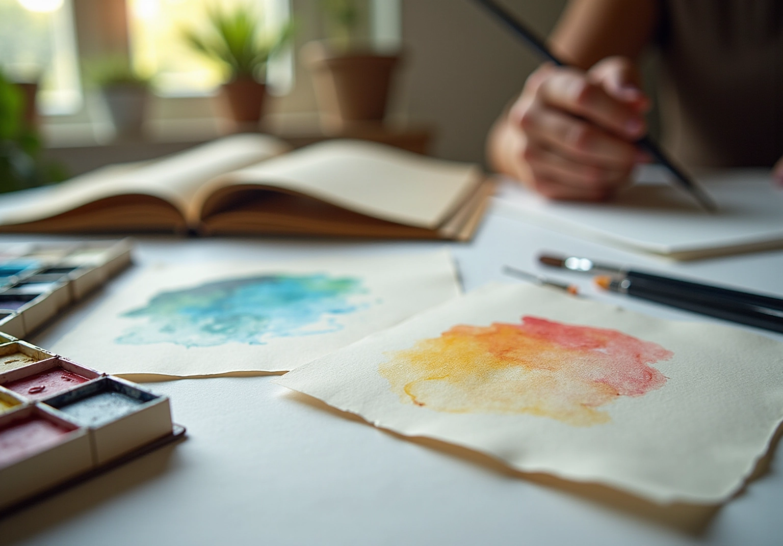 Inspiring Artistic Workspace with Arches Watercolor Paper Inspiring Artistic Workspace with Arches Watercolor Paper