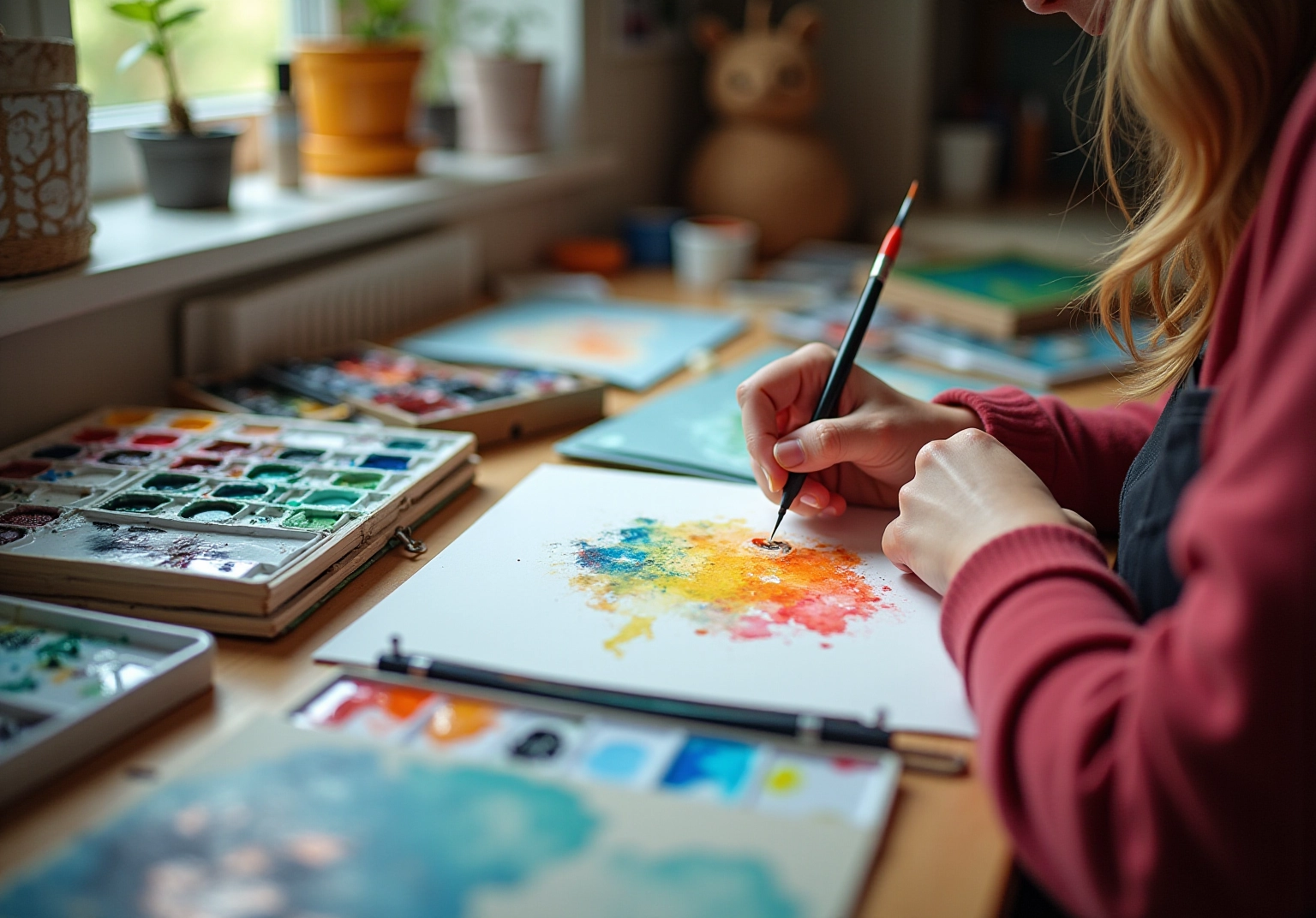 Inspiring Workspace of a Greeting Card Artist Inspiring Workspace of a Greeting Card Artist