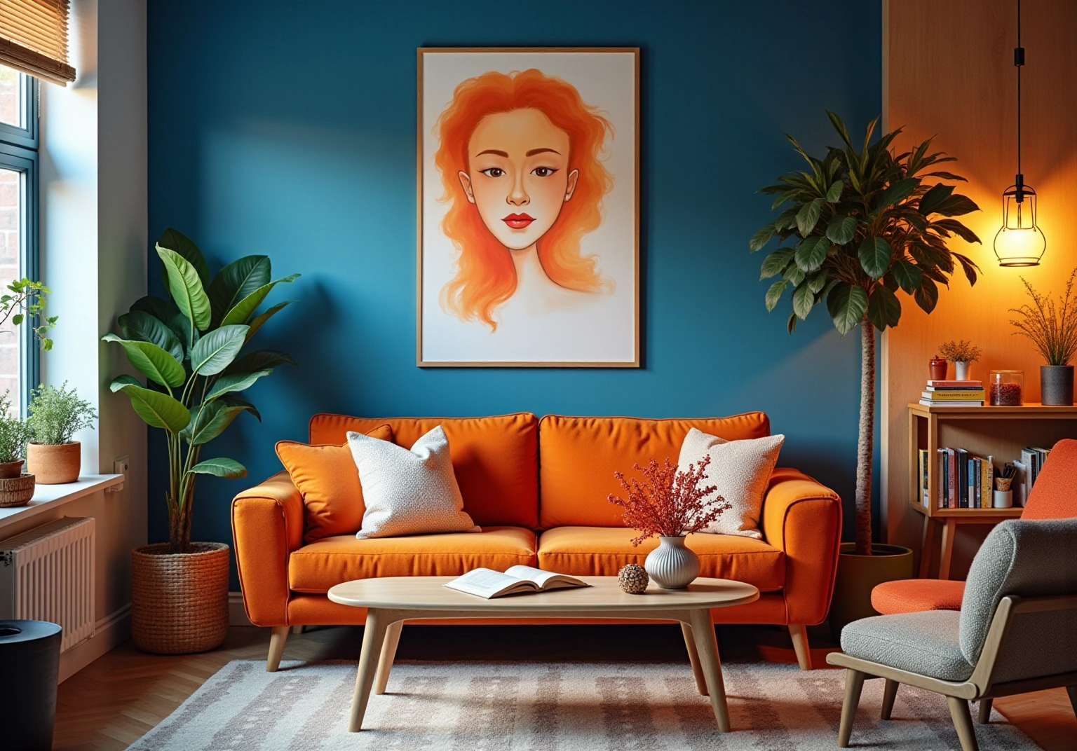 Inviting Interior with Complementary Colors Inviting Interior with Complementary Colors
