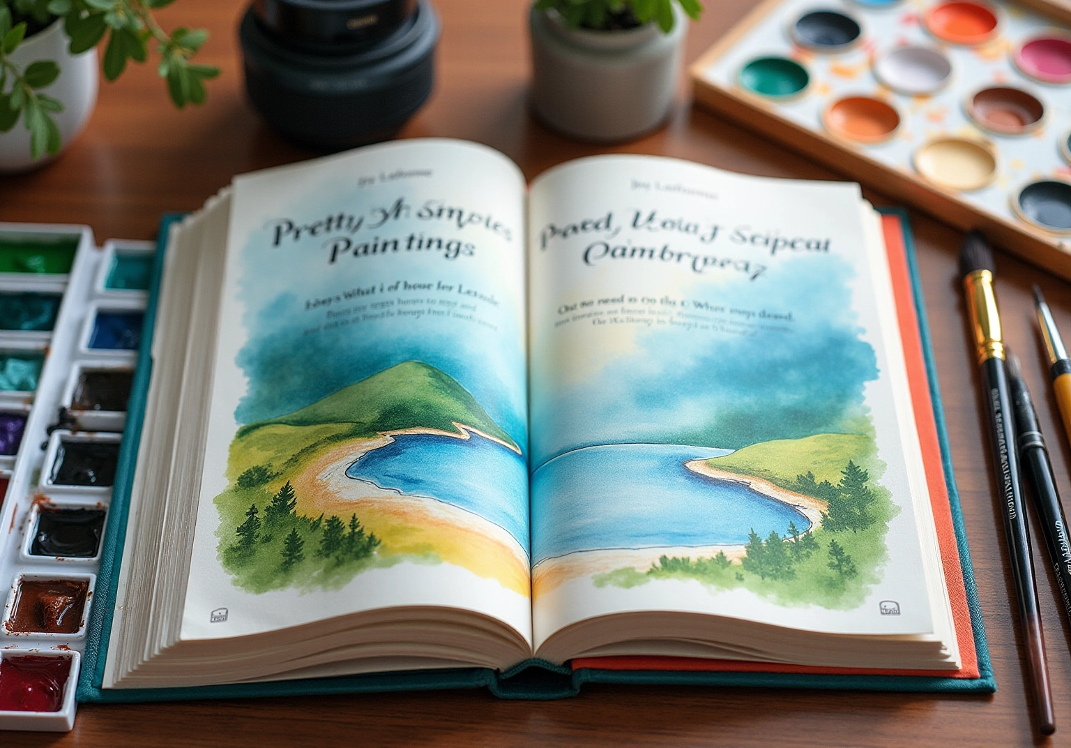 Inviting Watercolor Painting Workspace