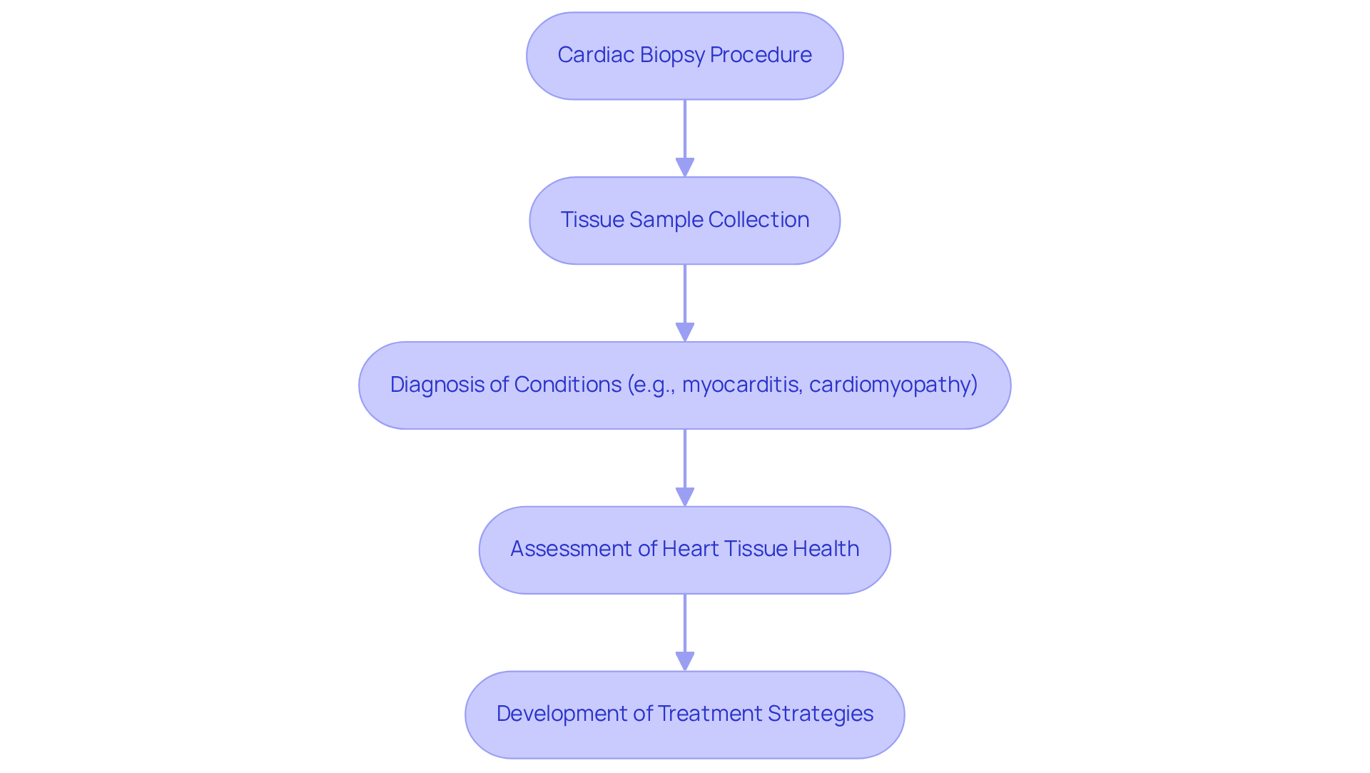 This flowchart outlines the steps of a cardiac biopsy, showing how each step leads to better understanding and treatment of heart conditions, especially for older adults. This flowchart outlines the steps of a cardiac biopsy, showing how each step leads to better understanding and treatment of heart conditions, especially for older adults.