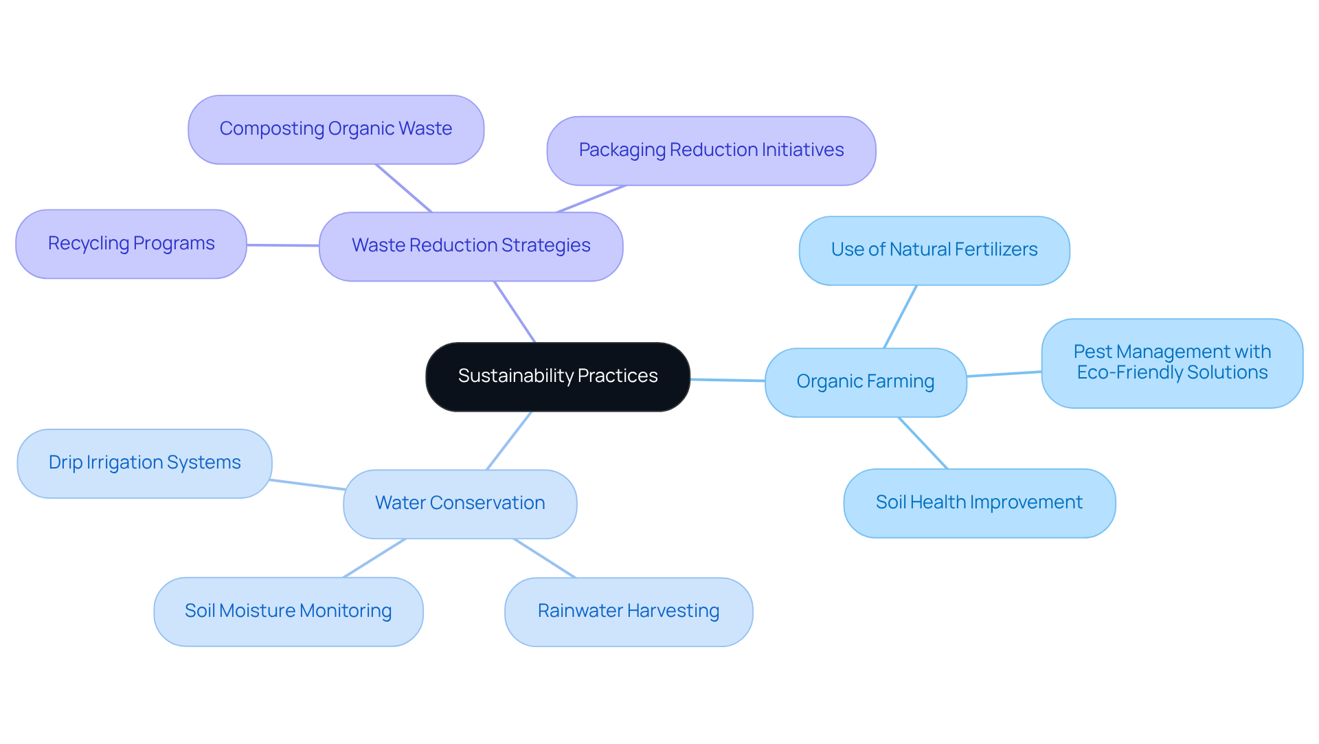 The center shows the broad topic of sustainability, while each branch highlights specific practices that vineyards can adopt. It’s like a roadmap to understanding how these practices support both consumer expectations and environmental impact. The center shows the broad topic of sustainability, while each branch highlights specific practices that vineyards can adopt. It’s like a roadmap to understanding how these practices support both consumer expectations and environmental impact.