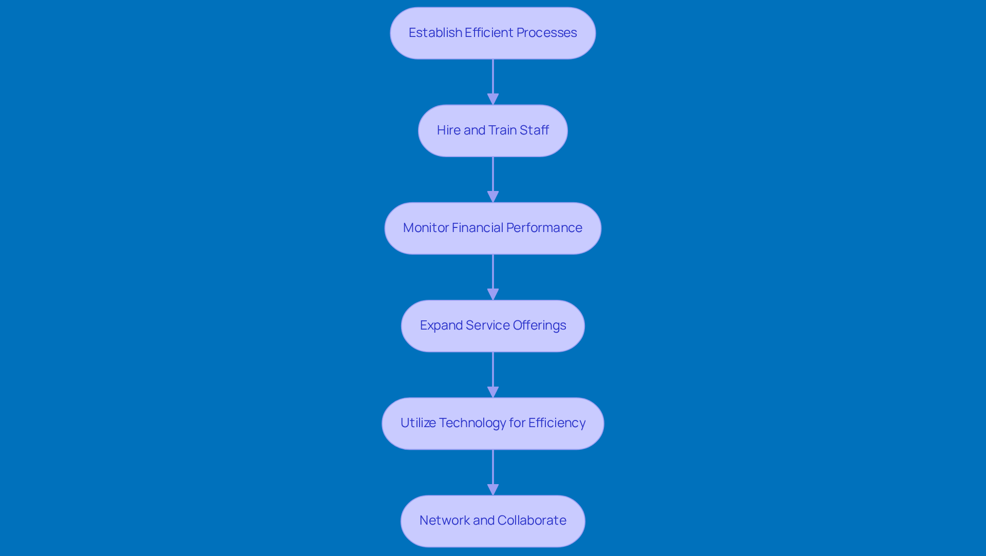 Each box represents a key step in growing your tax service business. Follow the arrows to see how each action builds on the previous one, leading to sustainable growth and improved client service.