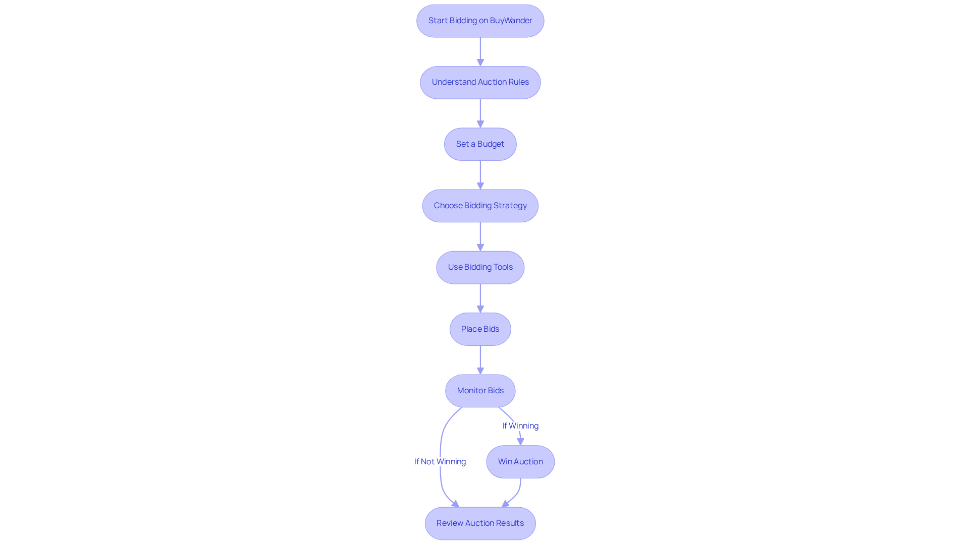 Follow the arrows to see how to navigate the auction process - each step is crucial for maximizing your chances of winning great deals!