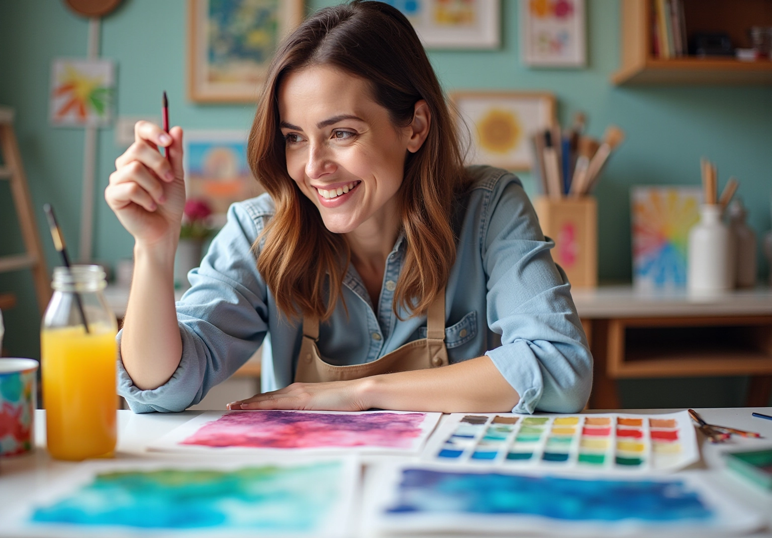 Jenna Rainey in Her Creative Watercolor Studio Jenna Rainey in Her Creative Watercolor Studio